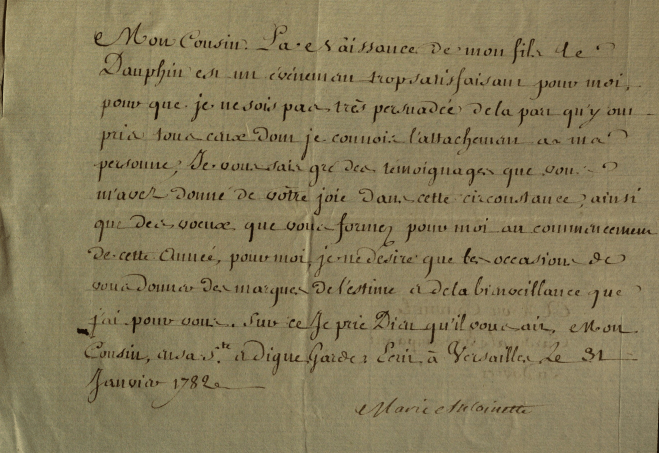 NEW from 1782: Louis XVI & Marie Antoinette write to a Boncompagni ...